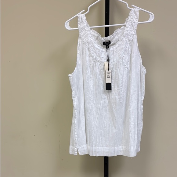 Talbots | Tops | Talbots White Crinkled Cotton Top | Poshmark